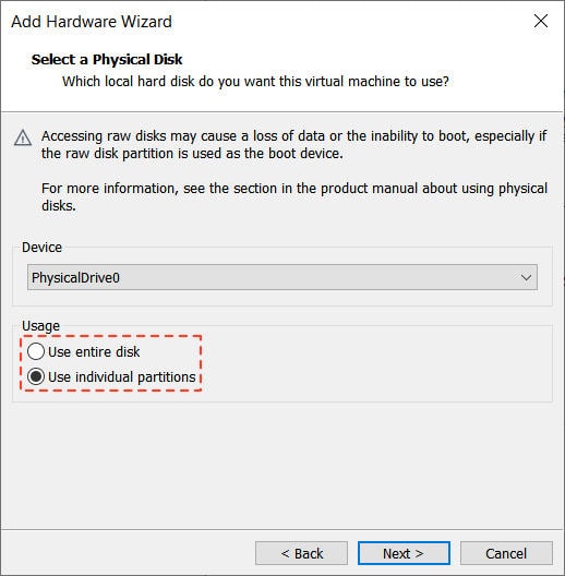 How to Add Physical Hard Disk to VirtualBox and VMware on Windows